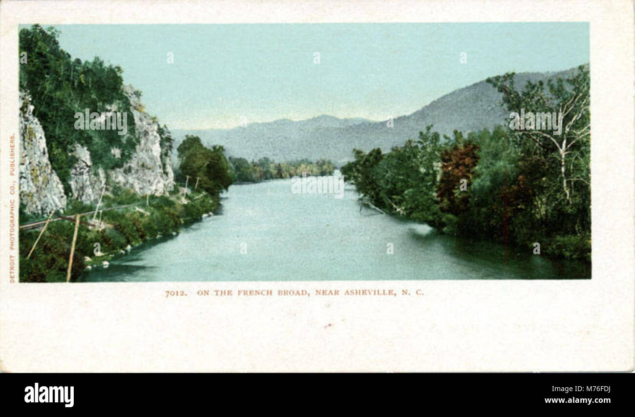A scenic view of the French Broad River near Asheville, North Carolina ...
