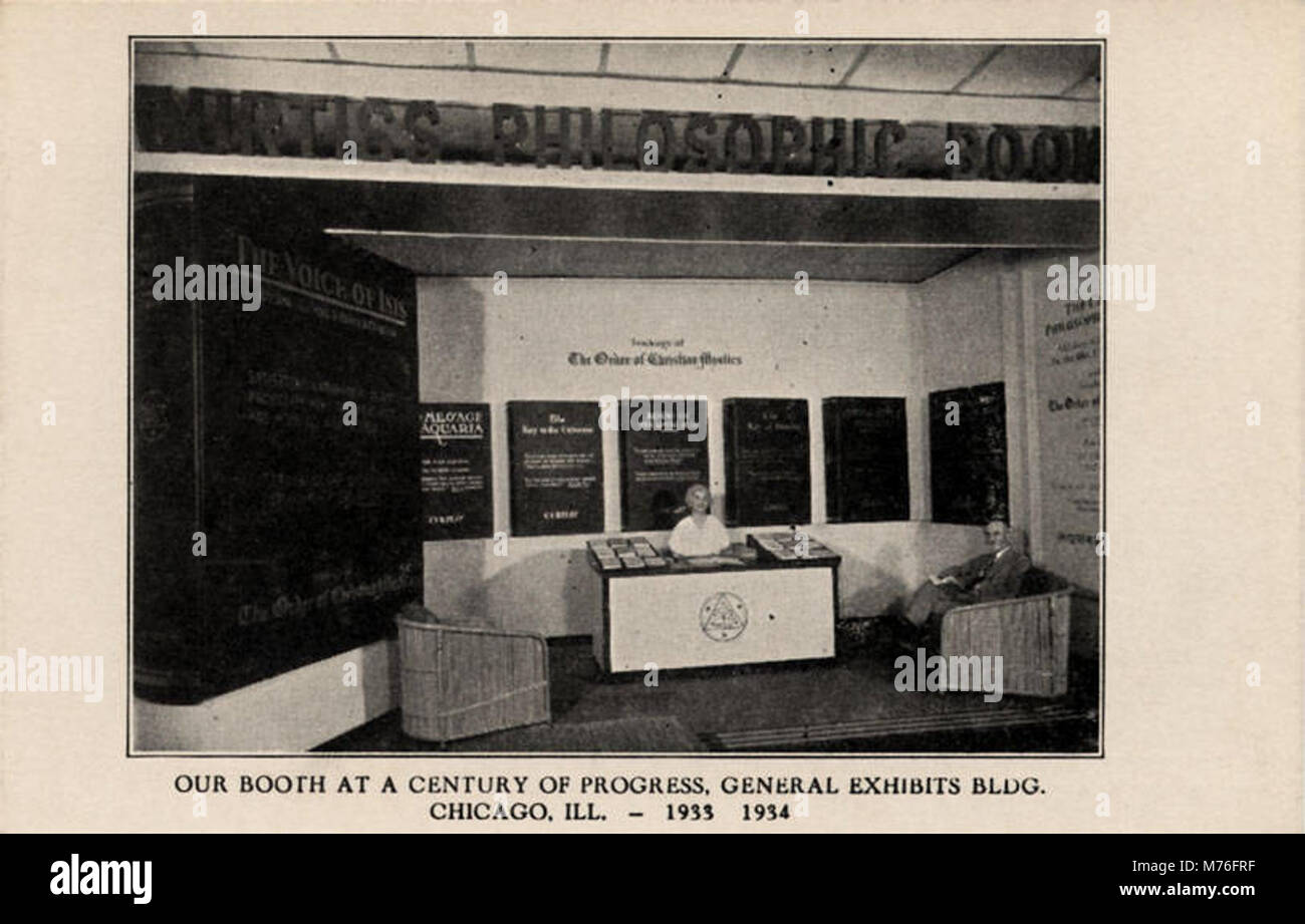 A historical exhibition booth at the Century of Progress exposition ...