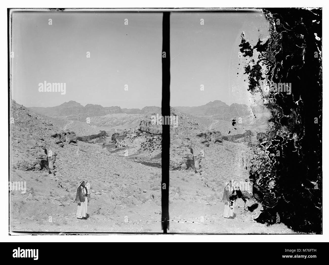 Photograph showing the exterior view of Petra, the ancient city carved ...