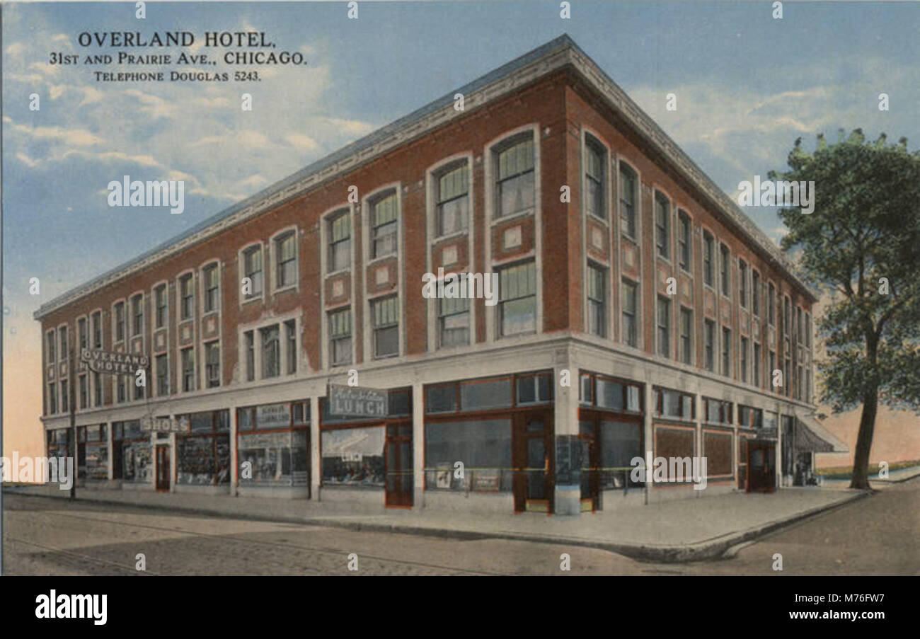This photograph showcases the Overland Hotel, a historic establishment ...