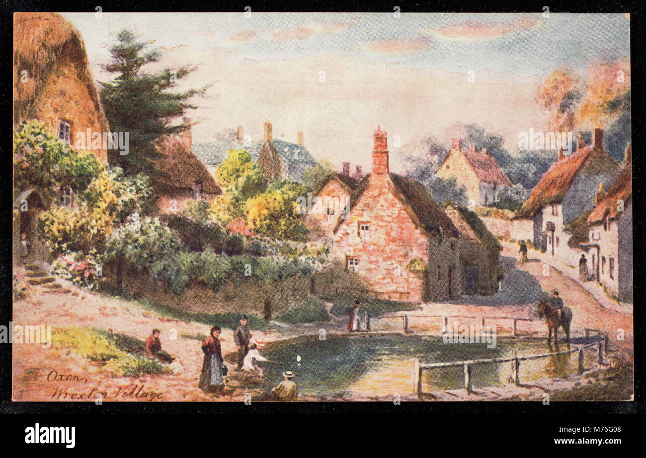 A photograph of Wroxton Village in Oxfordshire, showing rural ...