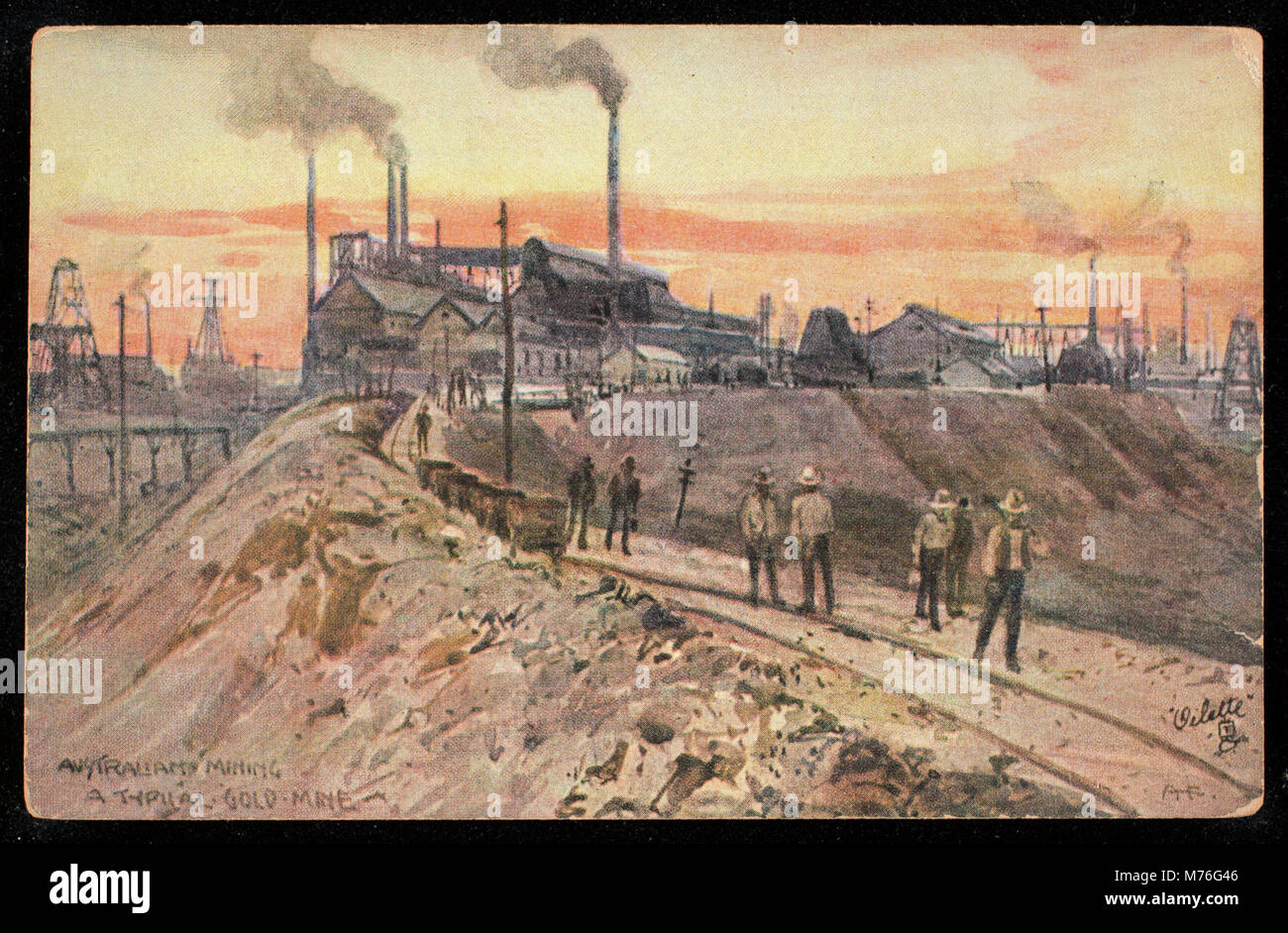 This image depicts a typical gold mine in Australia, showcasing the ...