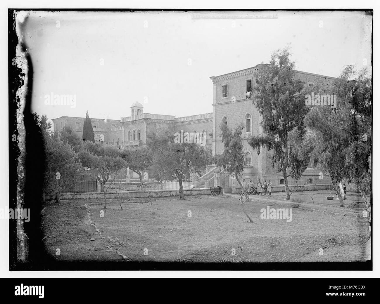 This photograph shows the Austrian Military Hospital located in the ...