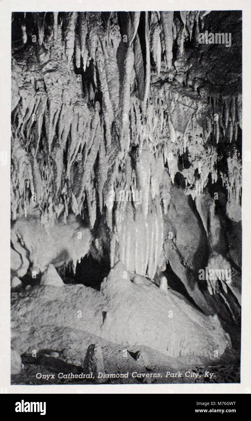 A photograph of the Onyx Cathedral inside Diamond Caverns in Park City ...