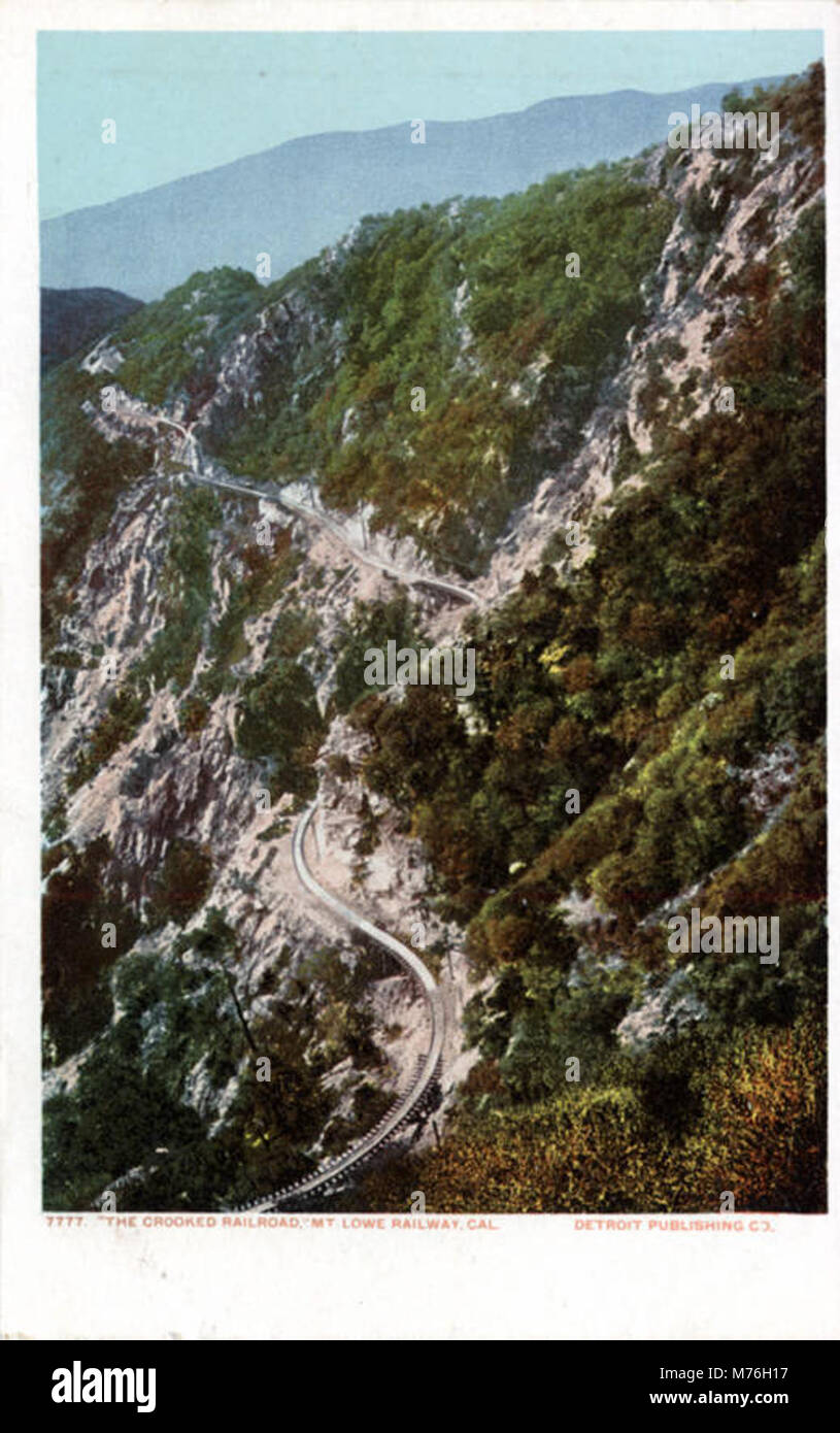 This photo shows the Mt. Lowe Railway, famously known as 'The Crooked ...