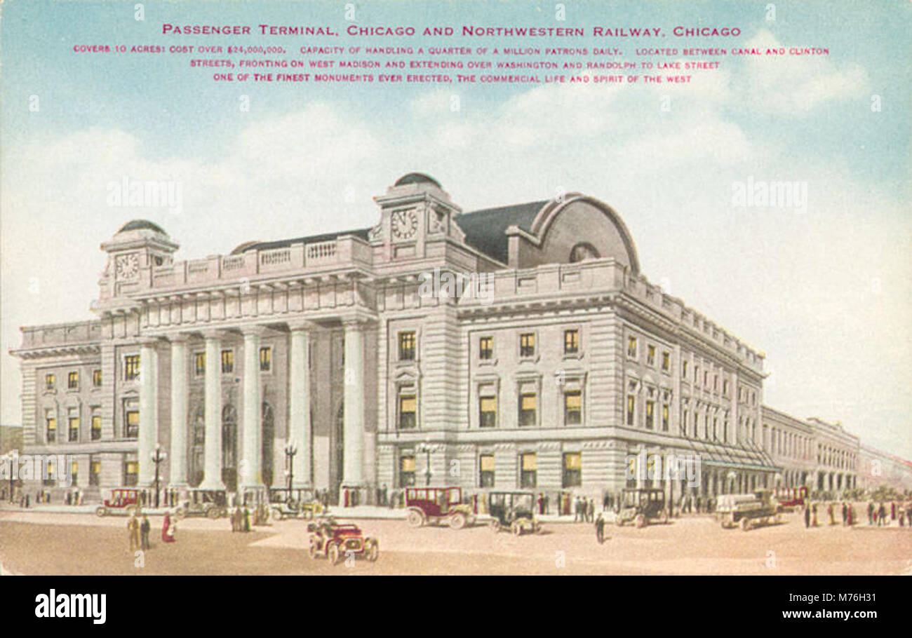 The Passenger Terminal of the Chicago and Northwestern Railway in ...