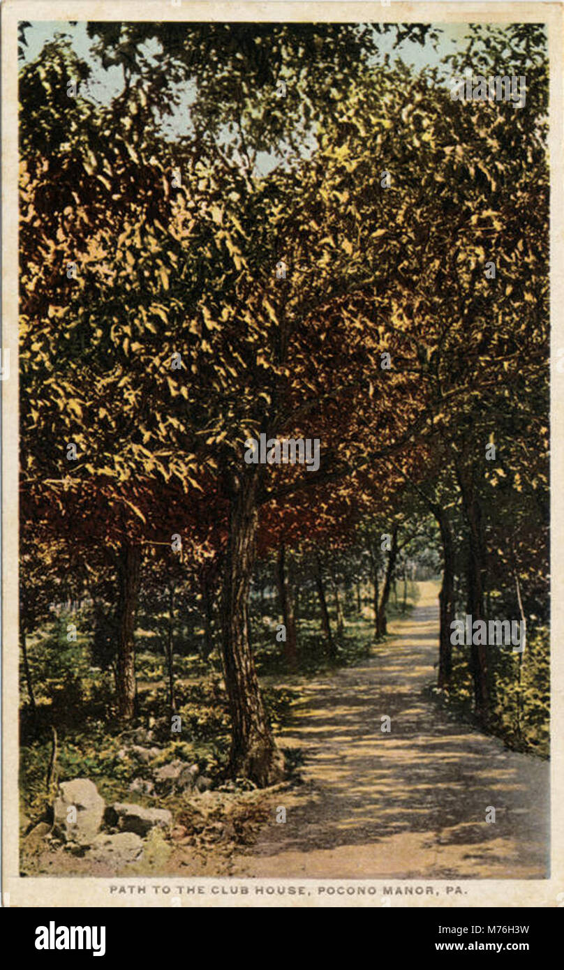 A scenic path leading to a clubhouse, capturing the architecture and ...