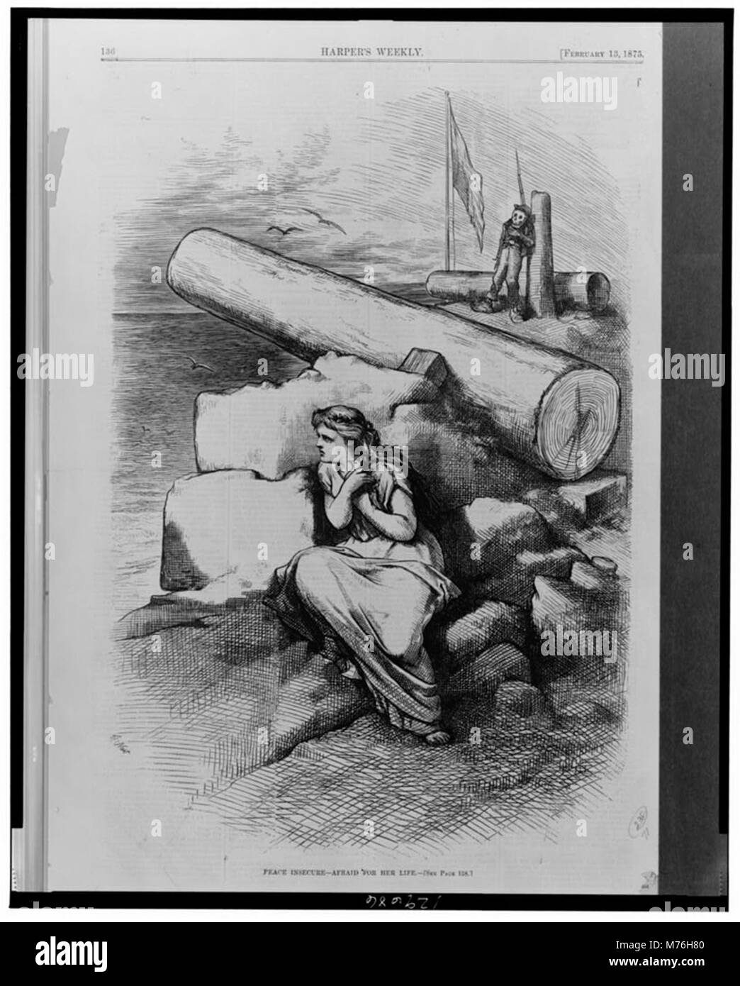 A political cartoon by Thomas Nast titled *Peace Insecure*, depicting a ...