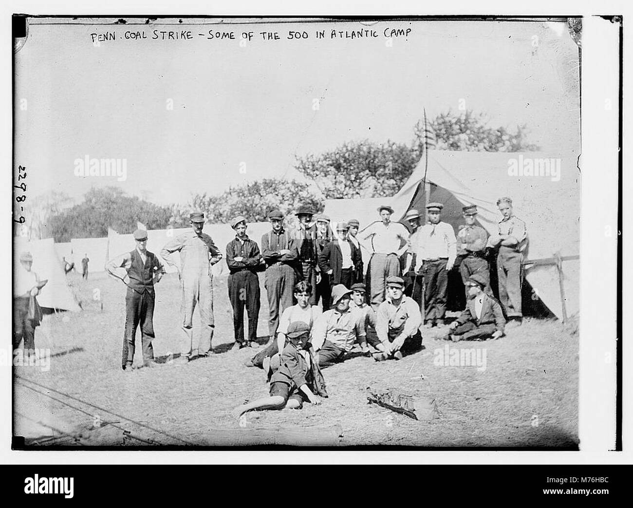 A photograph depicting some of the 500 workers involved in the ...