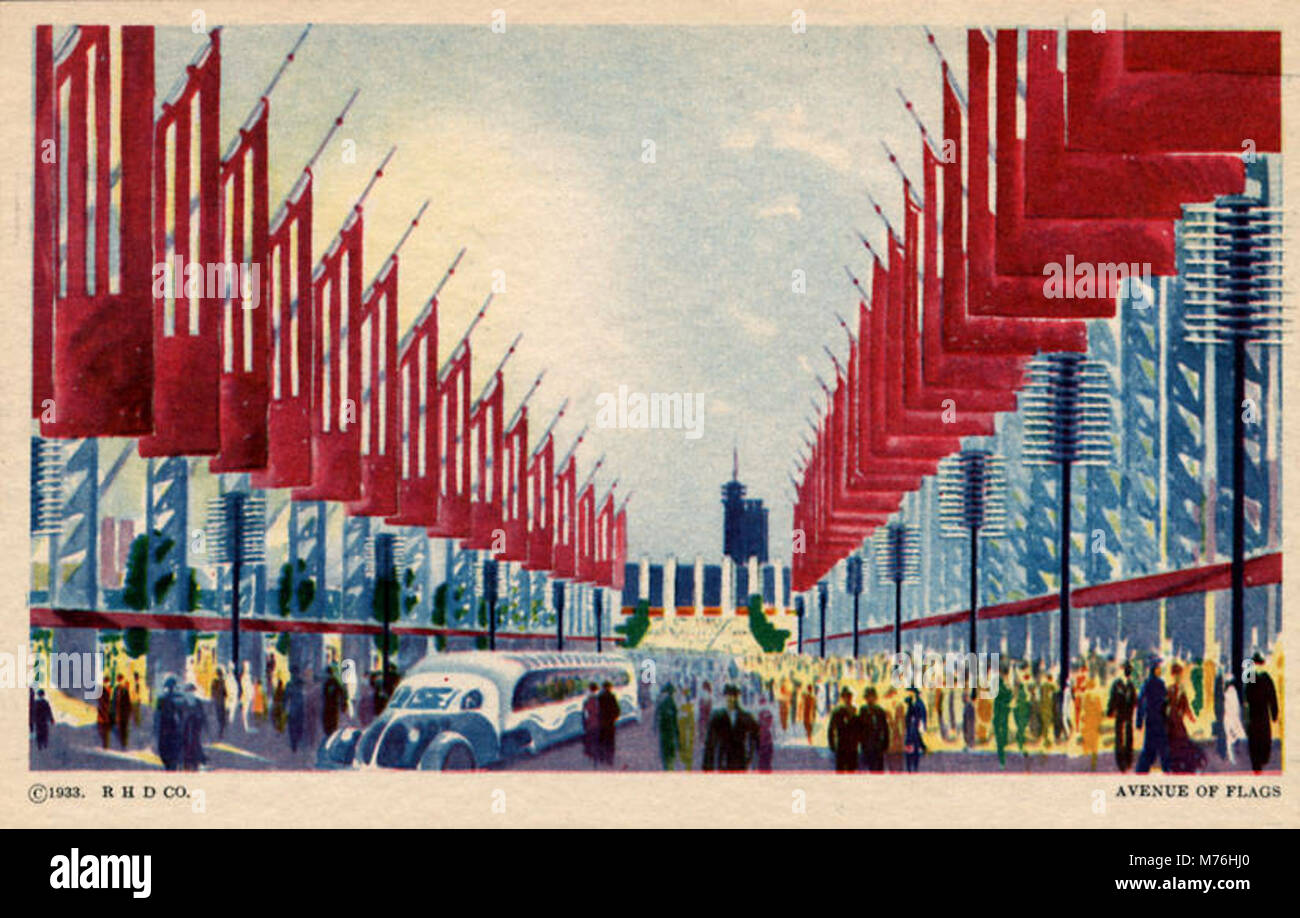 A photograph featuring the Avenue of Flags, a location displaying ...