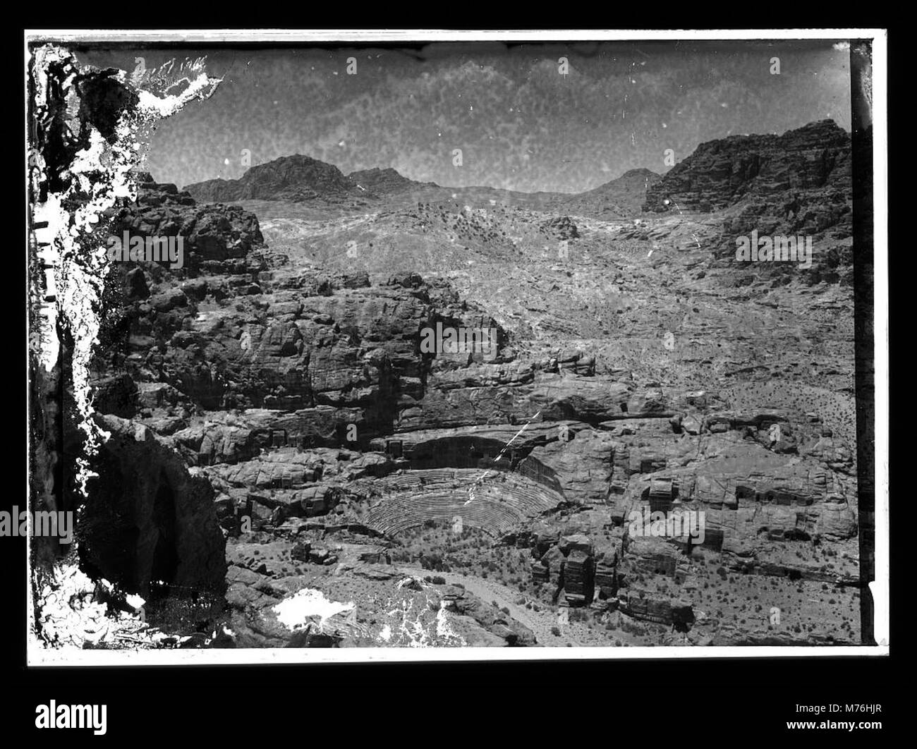 The ancient amphitheater of Petra, located in Jordan. This historical ...