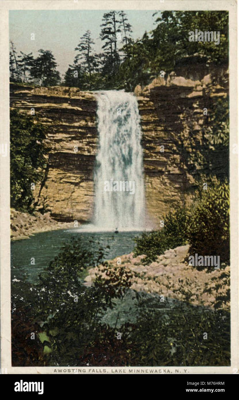 Awosting Falls, located in Lake Minnewaska State Park, New York, is ...