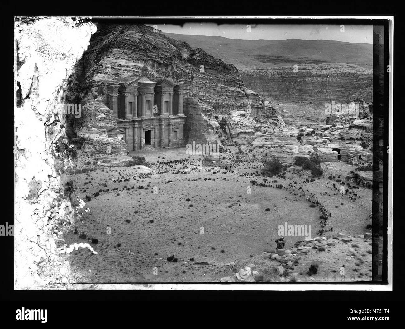 This image shows the ancient city of Petra, Jordan, famous for its rock ...