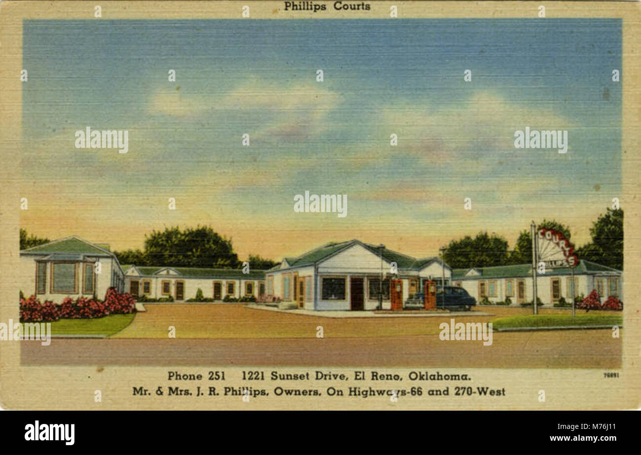 A photograph of the Phillips Courts, a property owned by Mr. and Mrs. J ...