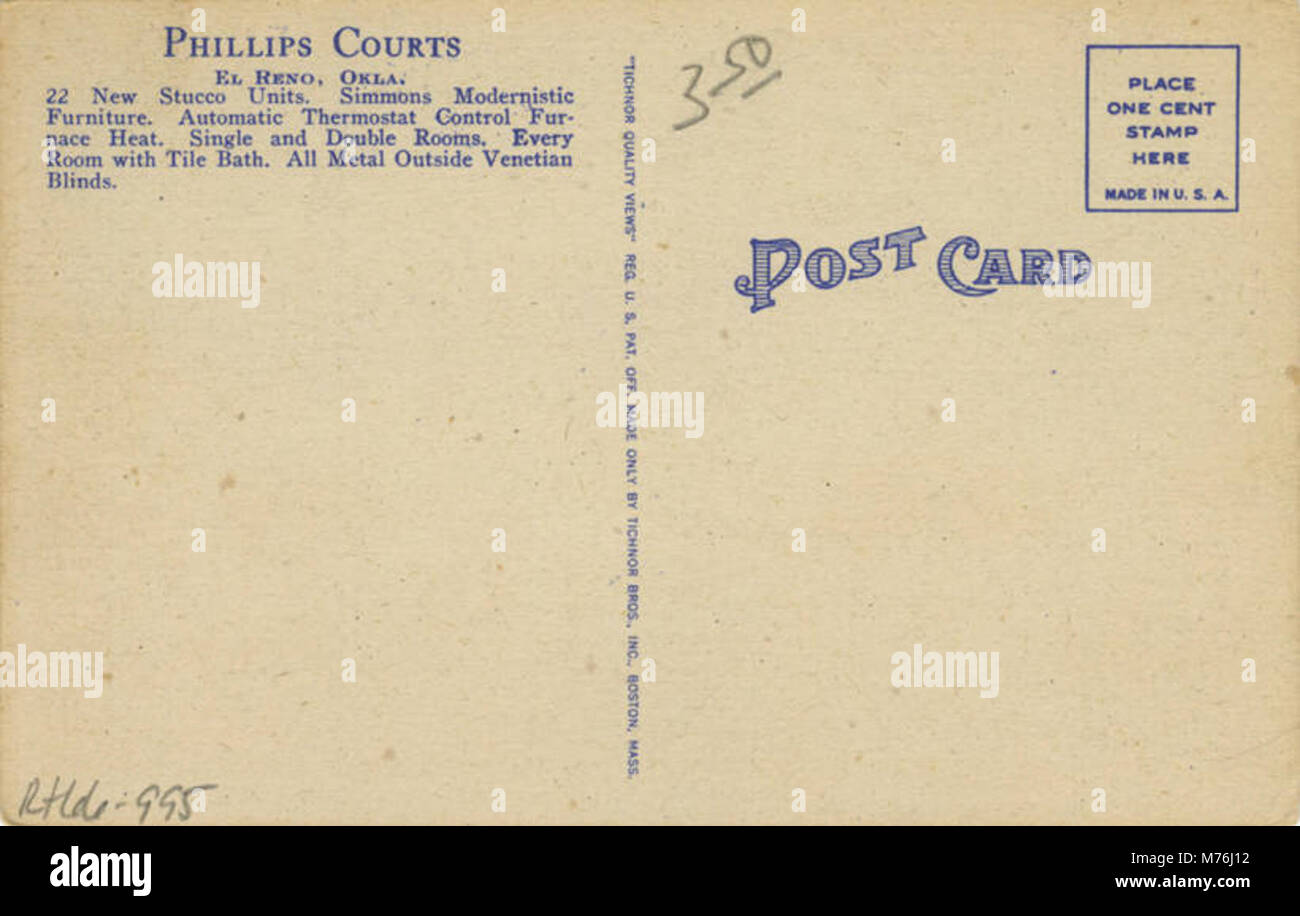 A photograph of Phillips Courts, owned by Mr. and Mrs. J. R. Phillips ...