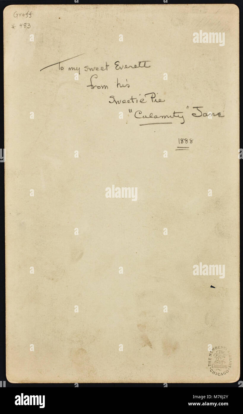 A photograph believed to depict 'Calamity Jane,' a legendary figure ...