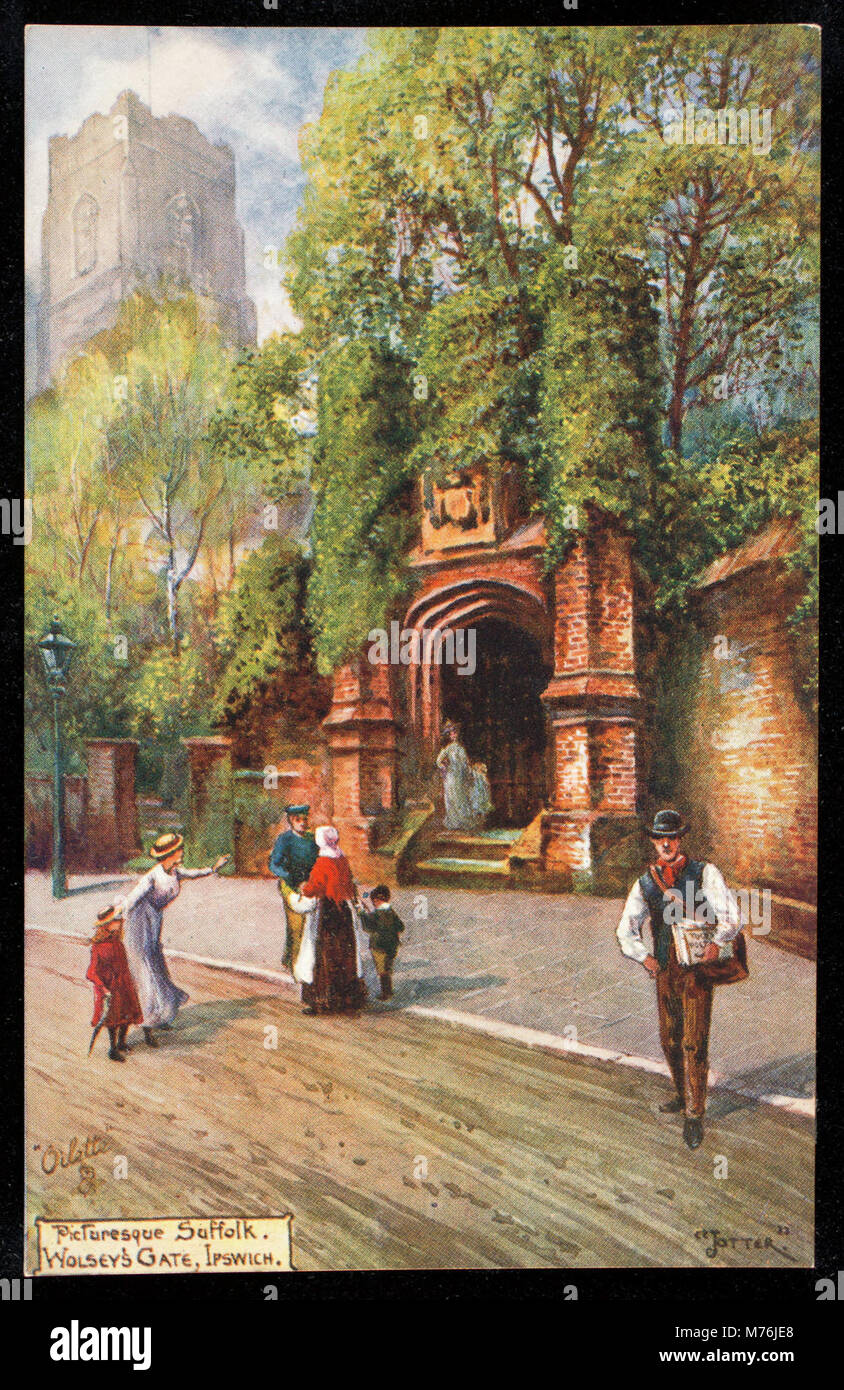 Wolsey's Gate in Ipswich, Suffolk, is an iconic historical structure ...