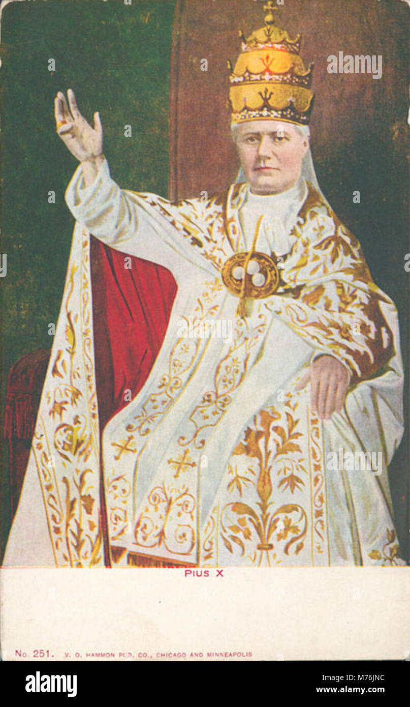 A portrait of Pope Pius X, reflecting his significant role in the ...