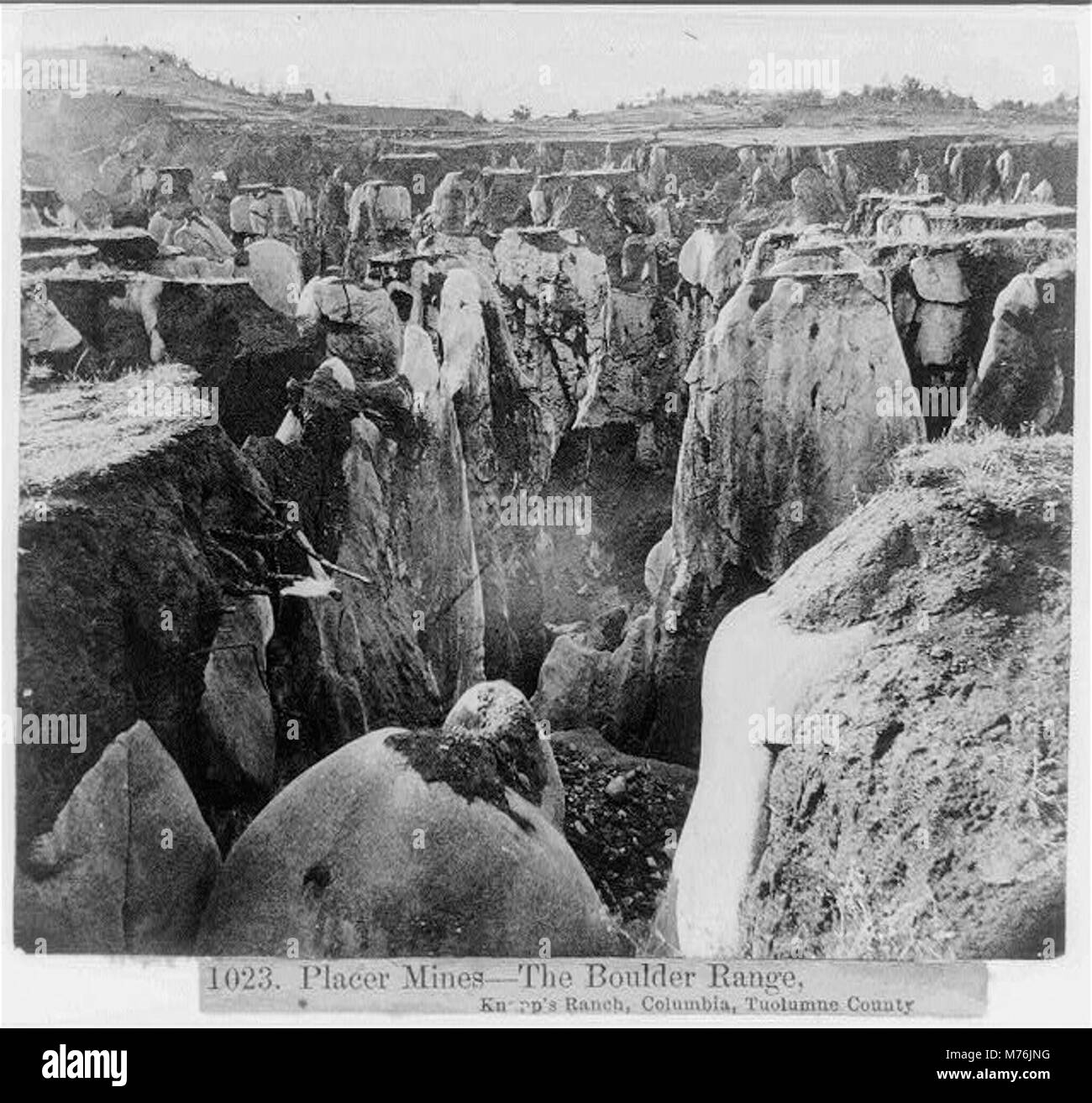 An image of the placer mines in the Boulder Range, near Knapp's Ranch ...