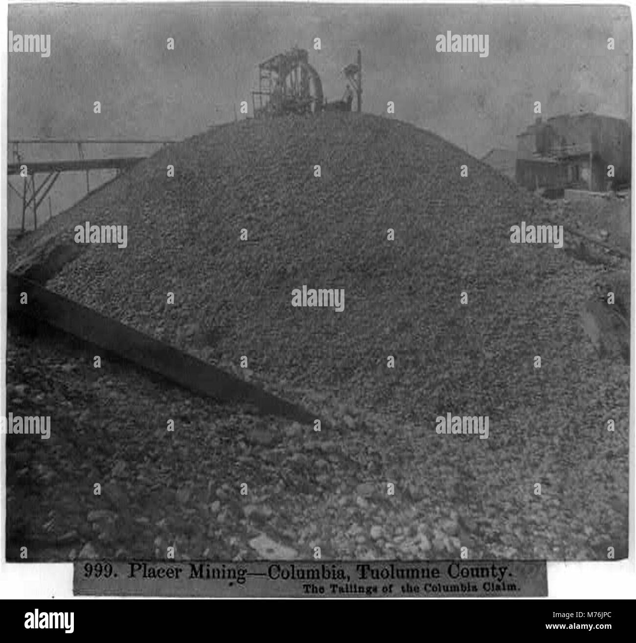 Placer mining in Columbia, Tuolumne County, California, during the Gold ...