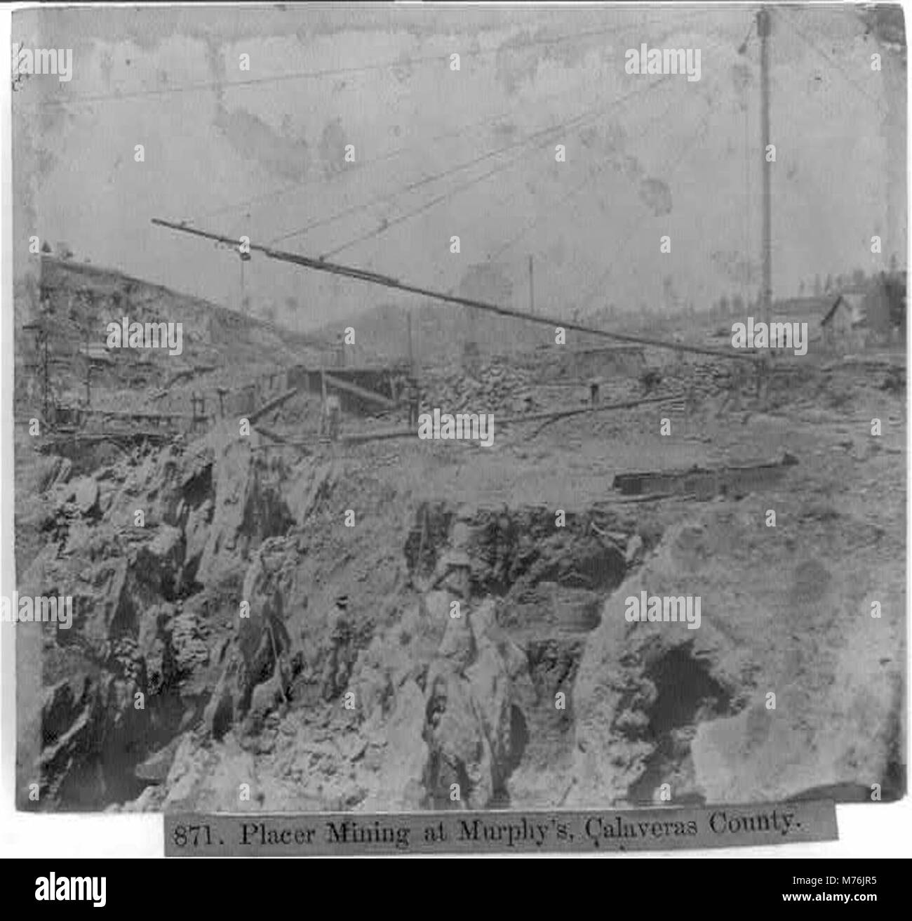 An image of placer mining at Murphy’s in Calaveras County, depicting ...