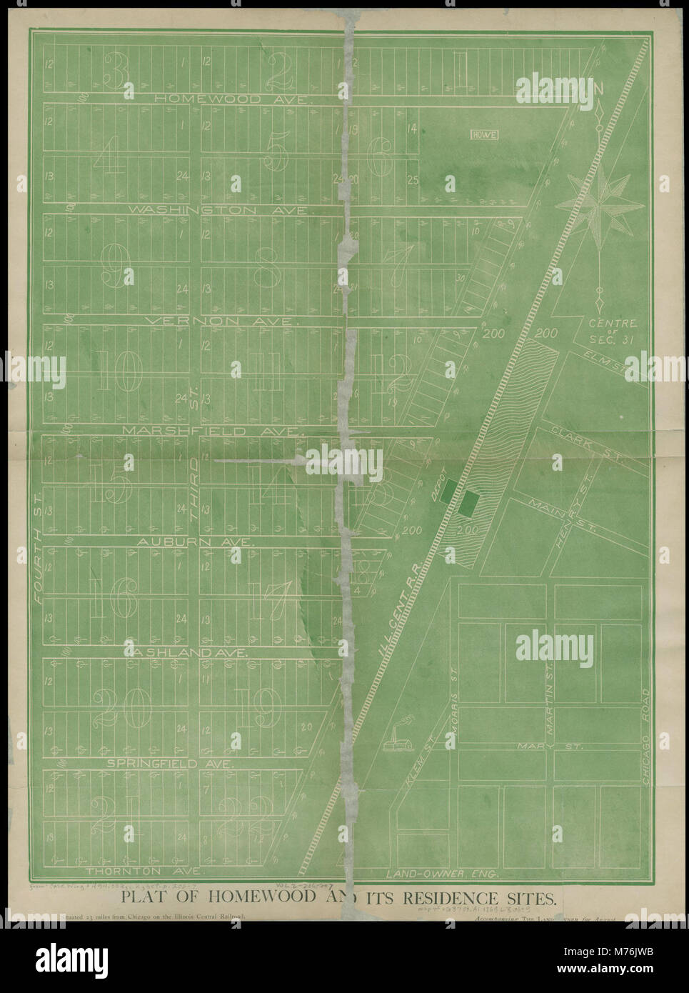 This map shows the layout of Homewood and its designated residence ...