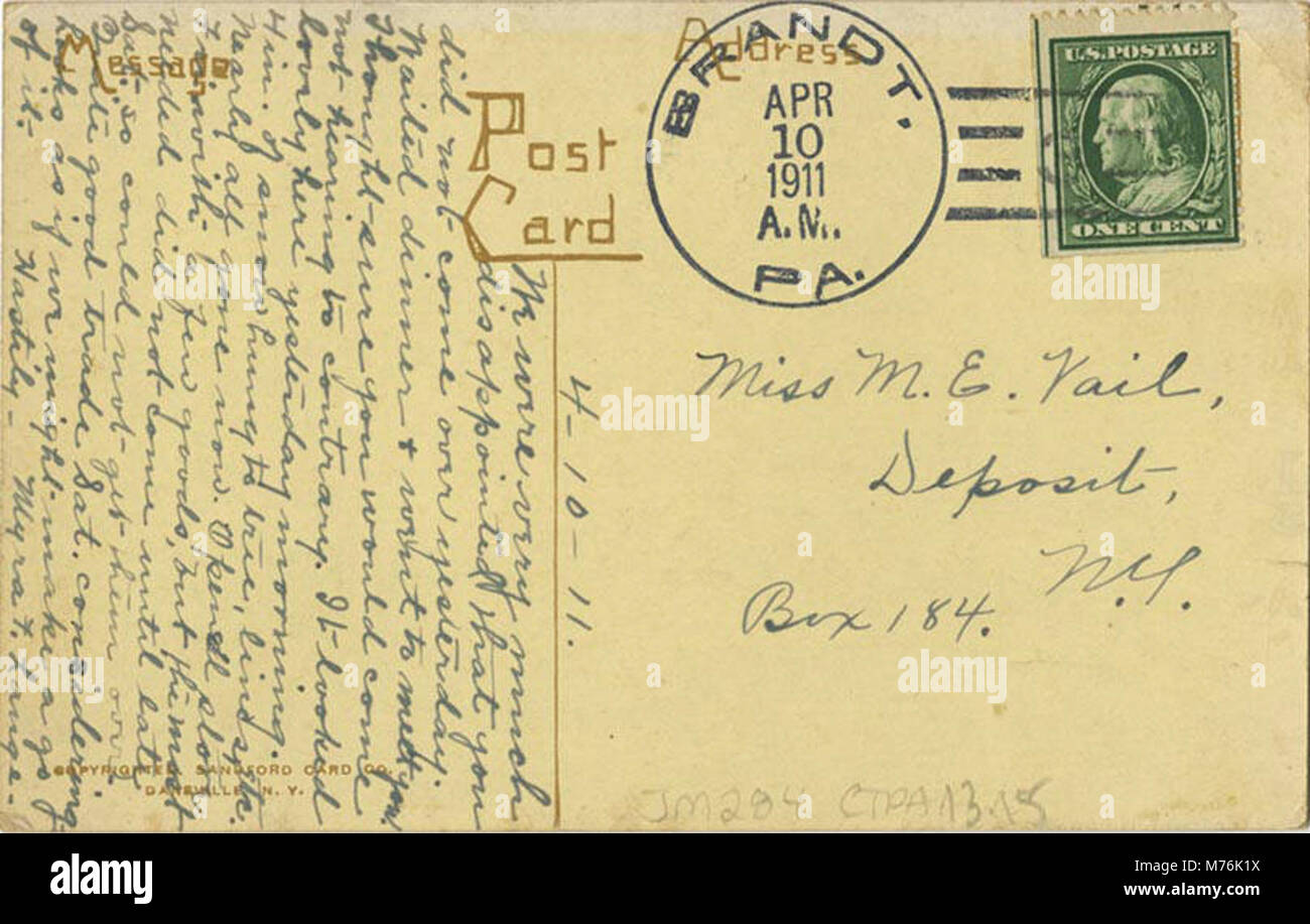 This title refers to a poem describing the postman and a postcard ...