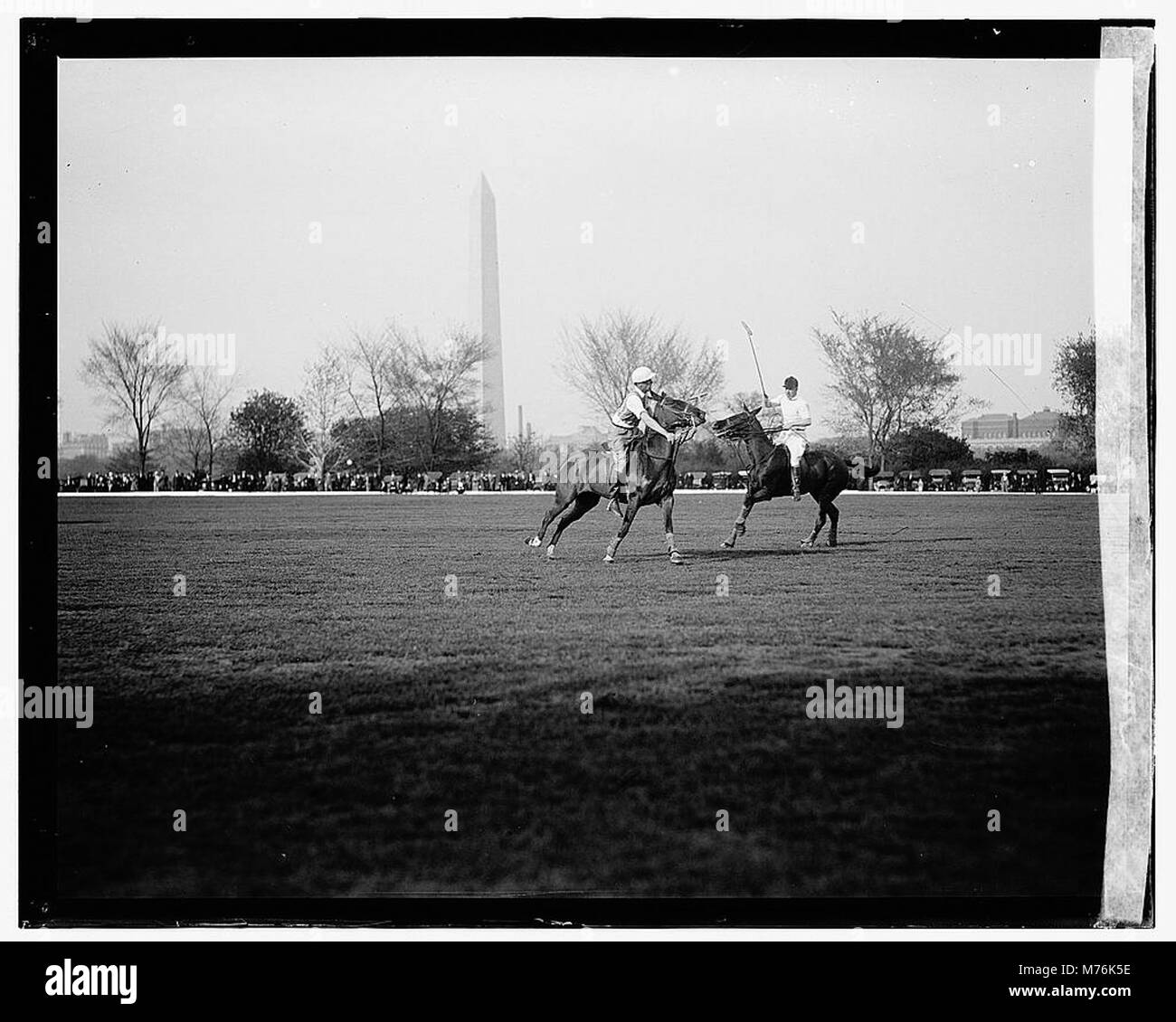 This image captures a polo match from April 15, 1922, showcasing the ...