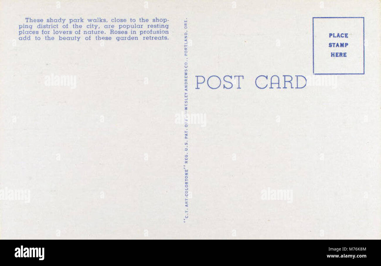 A view of one of the Park Blocks in Portland, Oregon, located in the ...