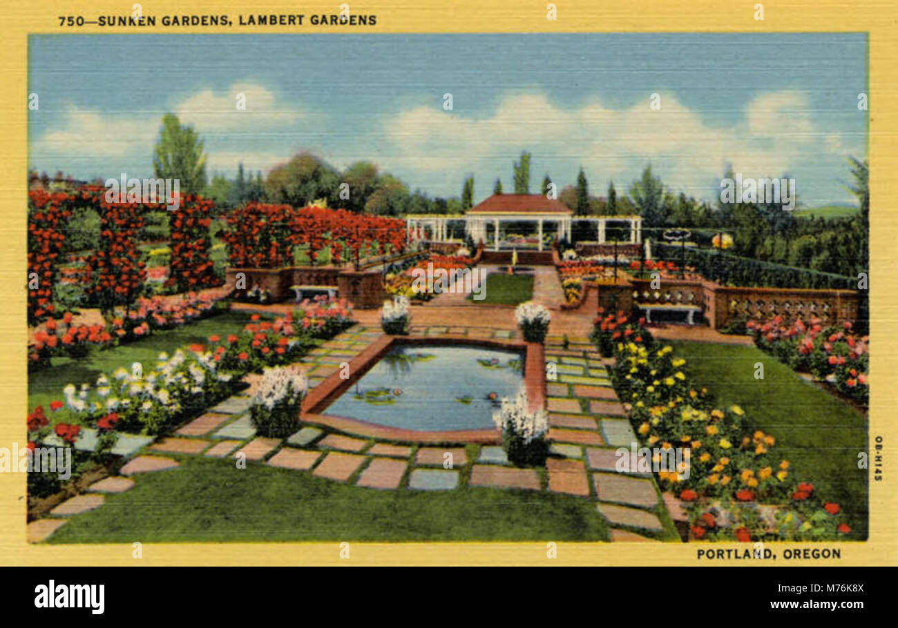 The Sunken Gardens at Lambert Gardens in Portland, Oregon, showcase ...