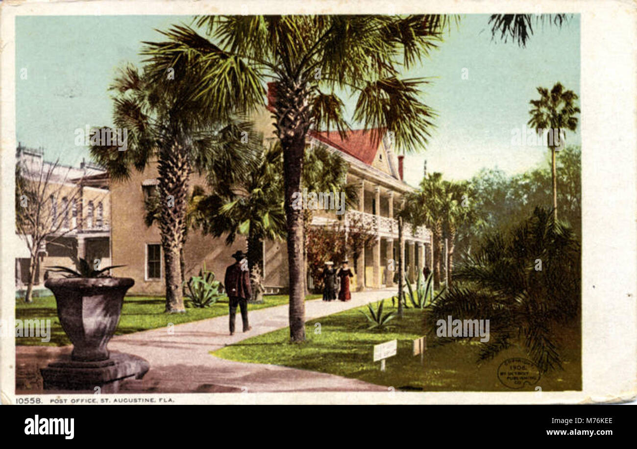 A photograph of a post office building, showing its architectural ...