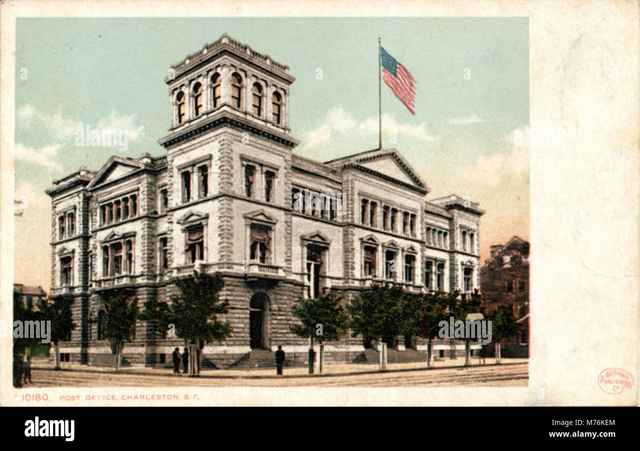 A photograph showcasing a post office, representing the role of postal ...