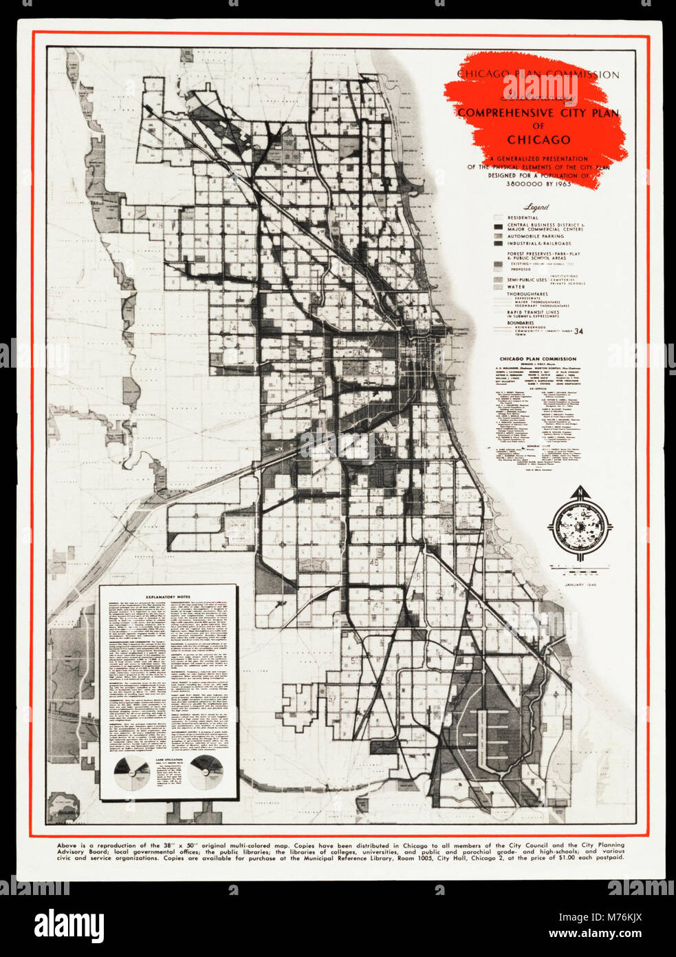 The preliminary city plan of Chicago outlines the foundational layout ...