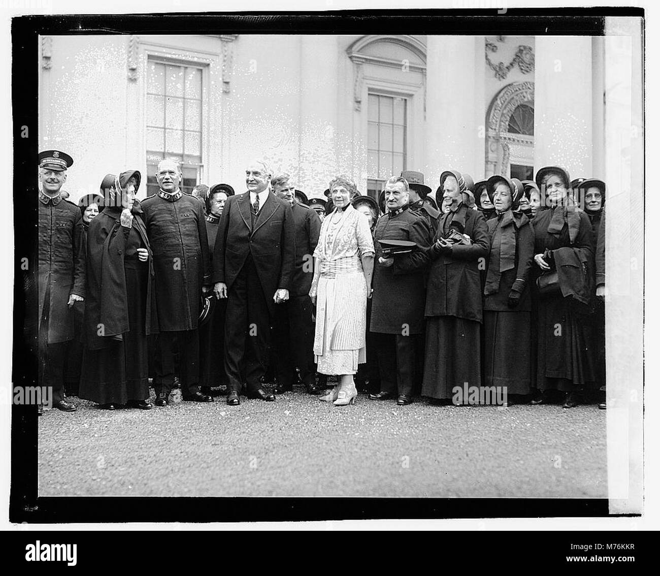 On April 9, 1921, President Warren G. Harding and Mrs. Harding are ...