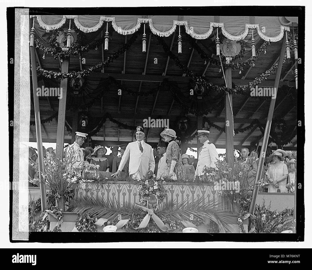 A photograph from June 5, 1923, showing the President receiving a ...