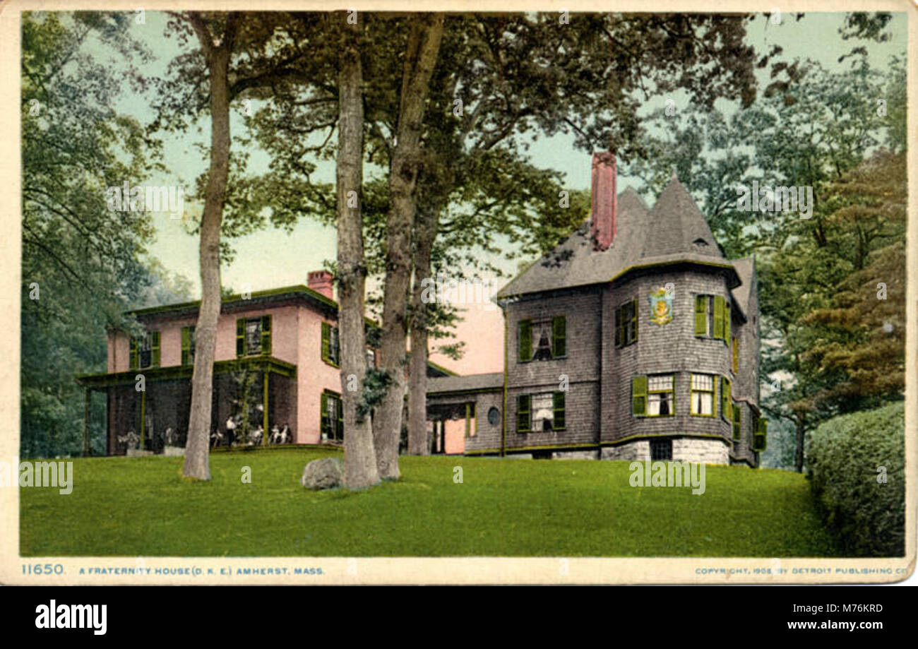A photograph of a fraternity house of Delta Kappa Epsilon (DKE ...