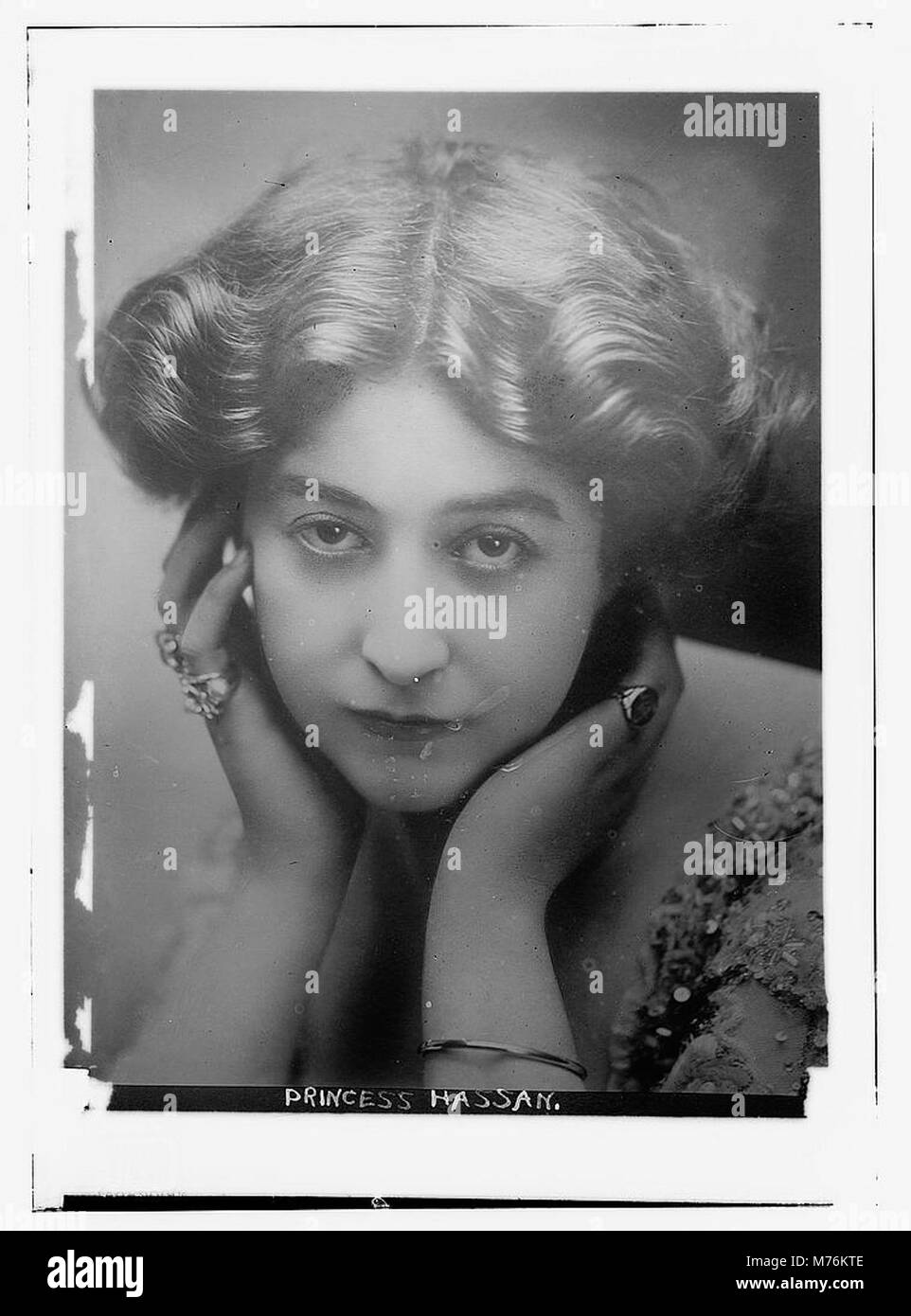 Portrait of Princess Hassan, showcasing her royal attire and ...
