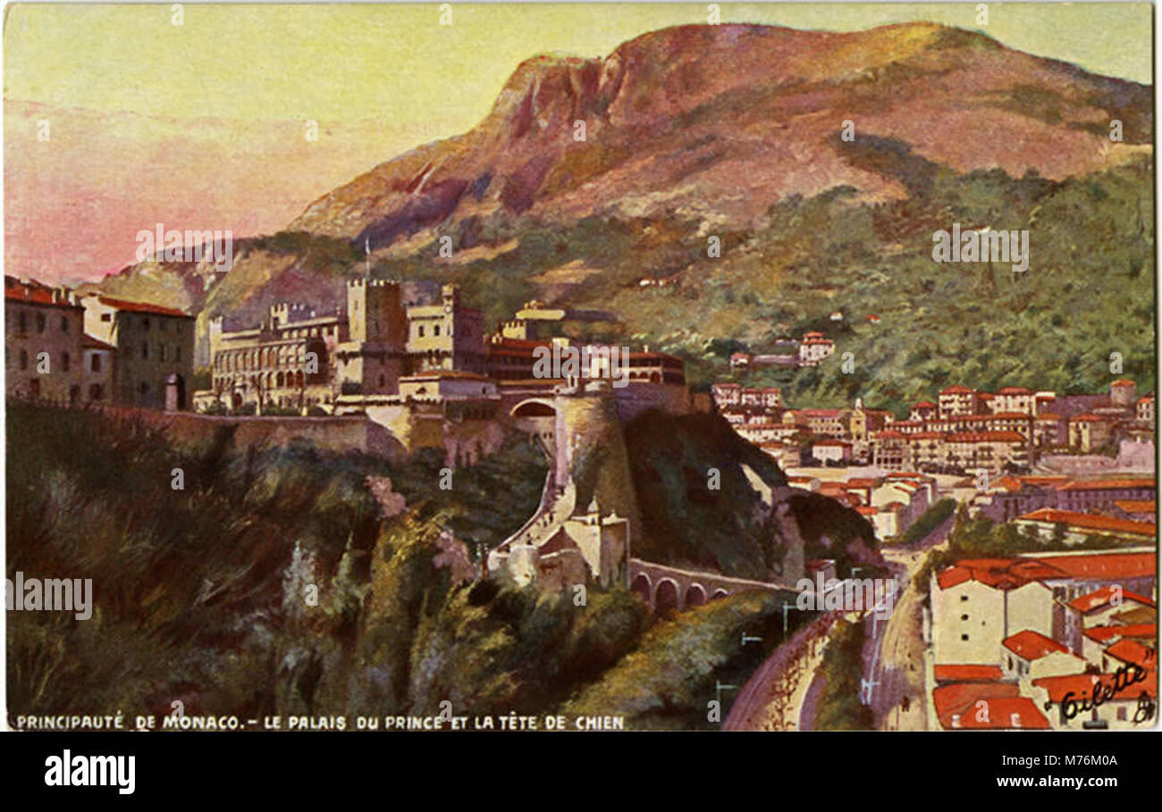 A scenic view of the Prince's Palace of Monaco and the Tête de Chien ...