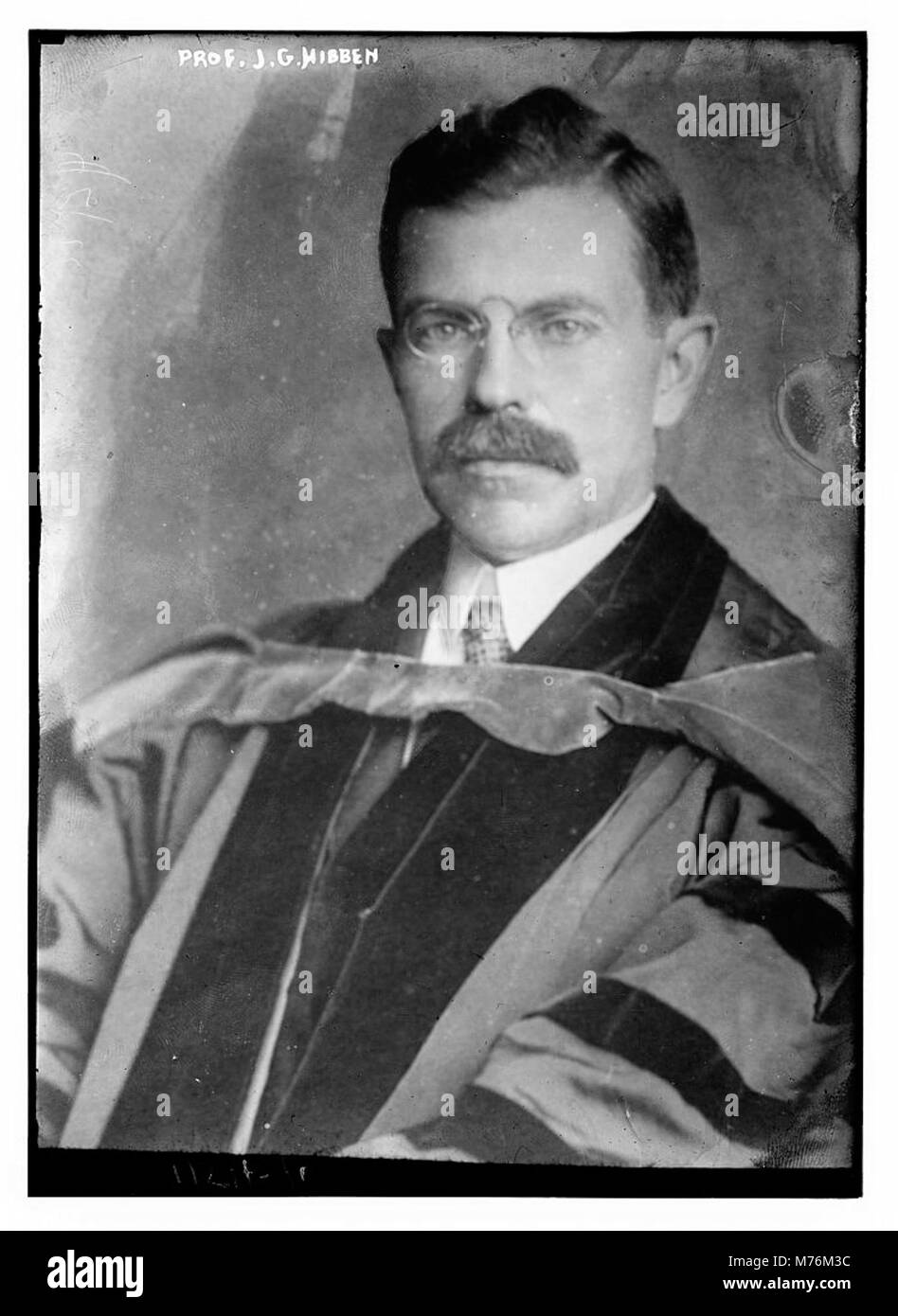 A portrait of Professor J.G. Hibben, a noted academic figure known for ...