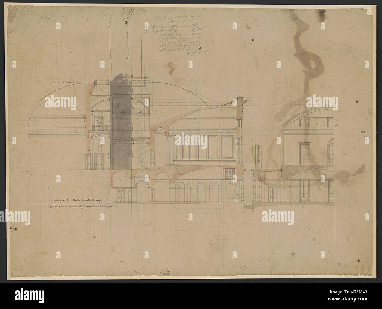 This photograph showcases sections of the north wing of the United ...