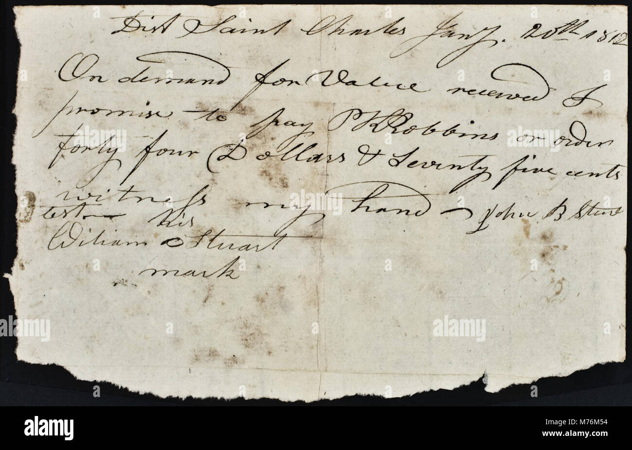 Ancient promissory note hi-res stock photography and images - Alamy