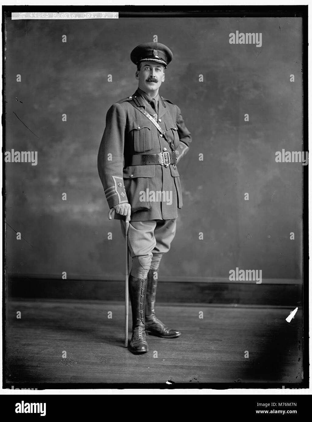This image shows Colonel F.K. Puckle, a military officer known for his ...