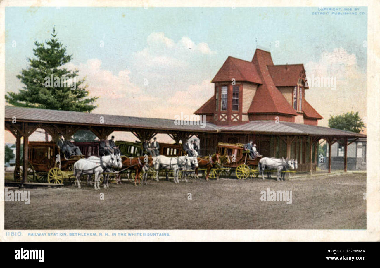 A scenic photograph of a railway station located in the White Mountains ...