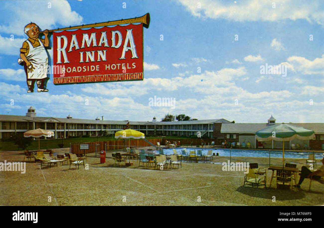 The Ramada Inn, captured in this photograph, is a prominent hotel known ...