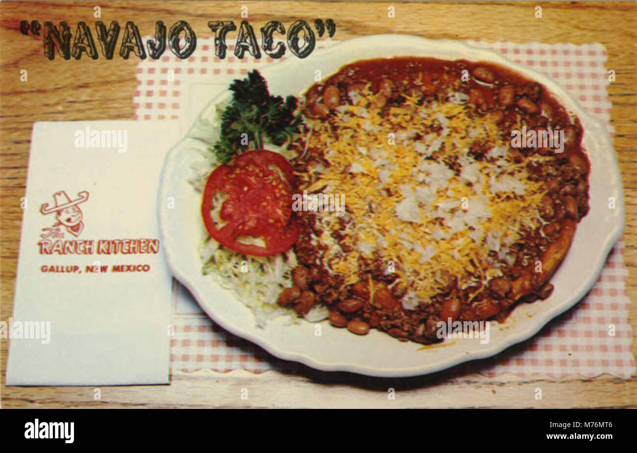 A Navajo taco, a traditional Native American dish served at the Ranch ...