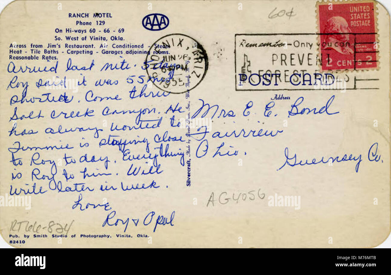 This photo shows the Ranch Motel, a vintage roadside accommodation ...