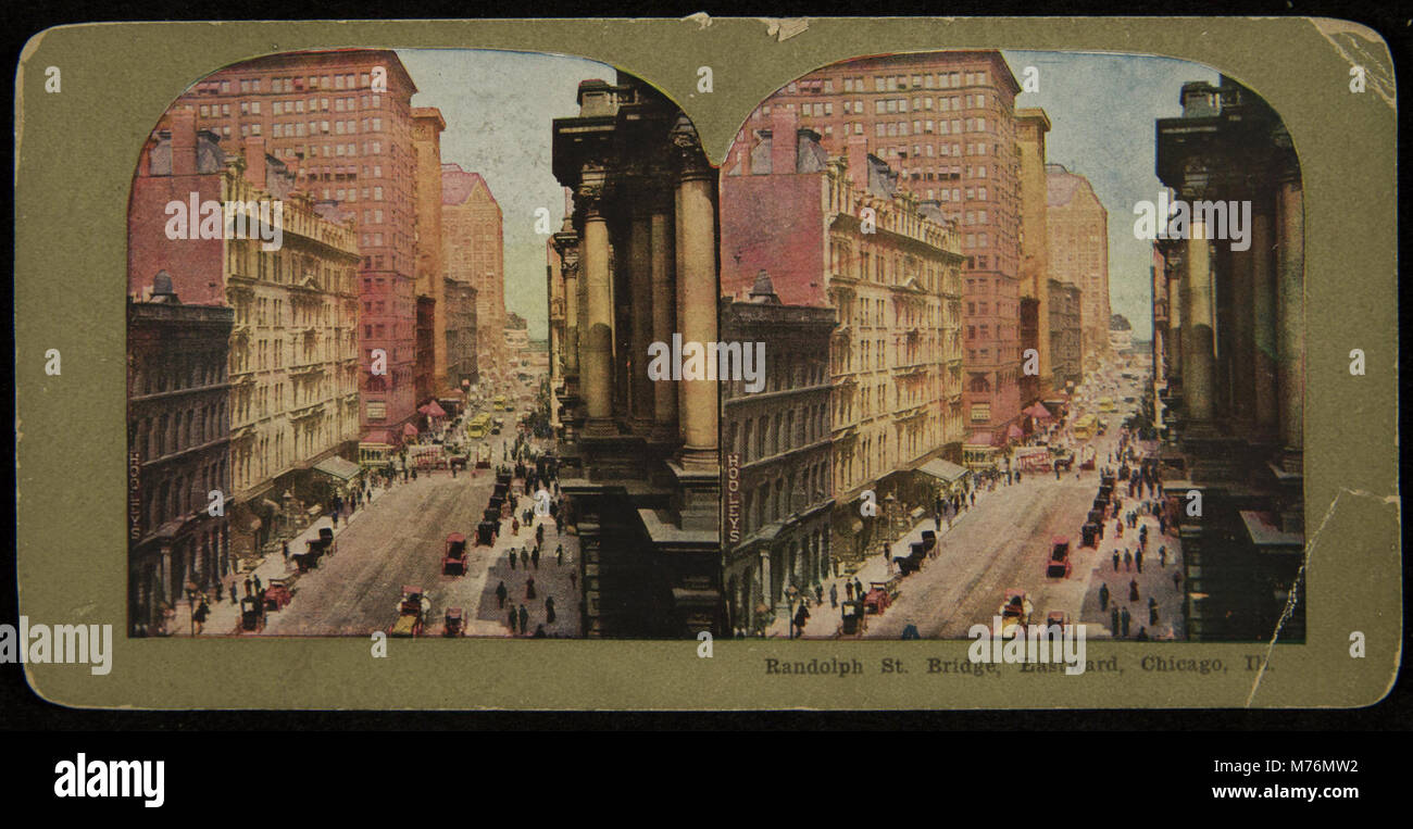 This image shows the Randolph Street Bridge in Chicago, Illinois, with ...