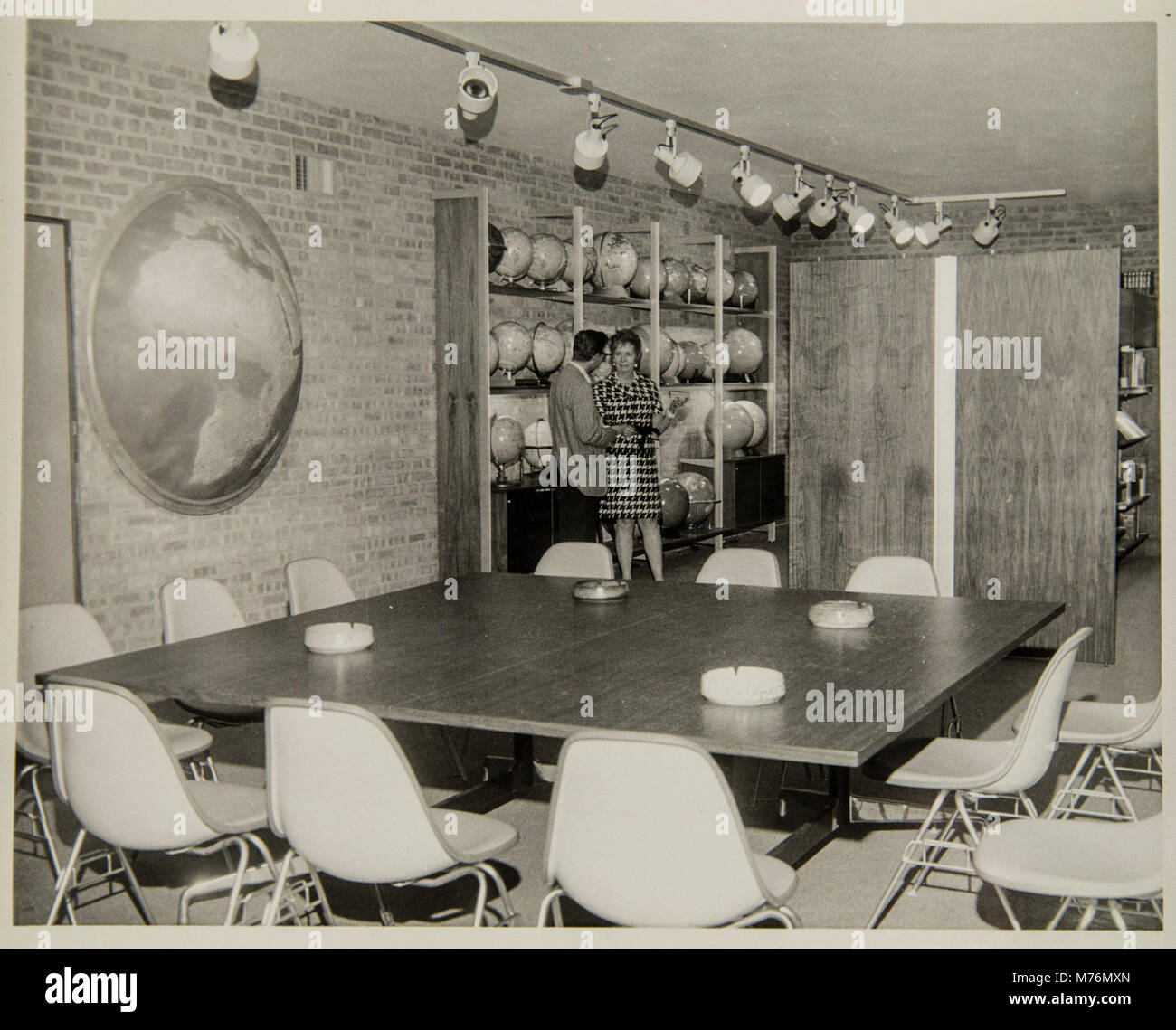 Photograph of the Rand McNally retail store display room, showing the ...