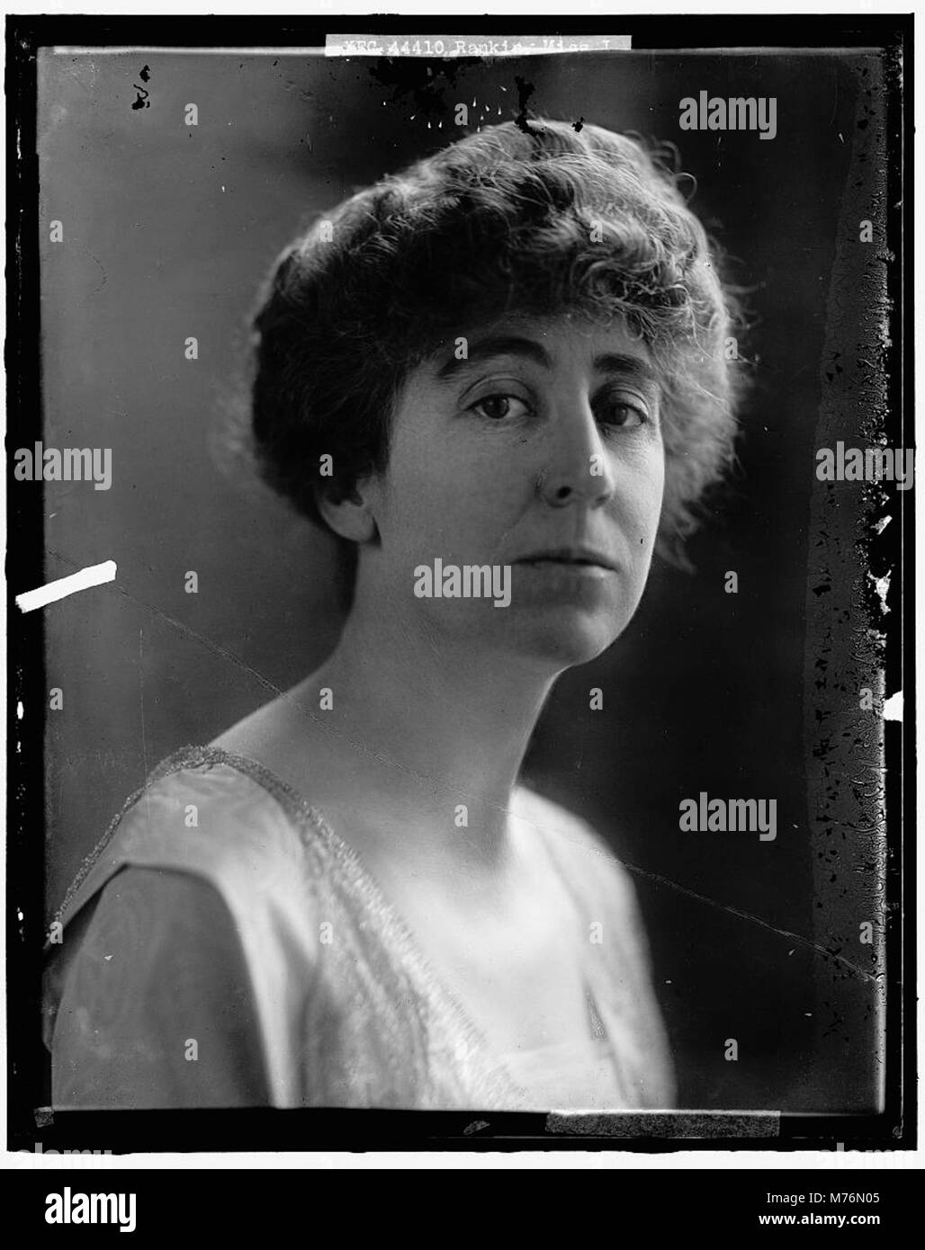 This image features Miss Janette Rankin, the first woman elected to the ...