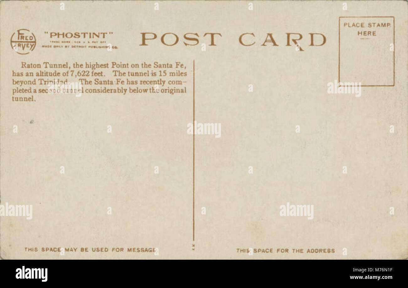 Photograph of Raton Tunnel, located at the highest point on the Santa ...